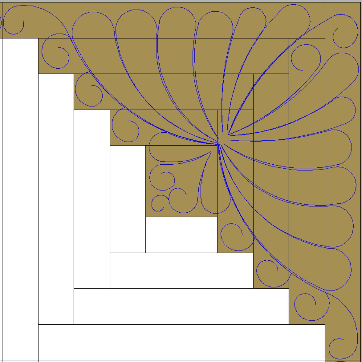 log cabin feather block 004 - Digital Block Patterns | Sweet Dreams Quilt Studio